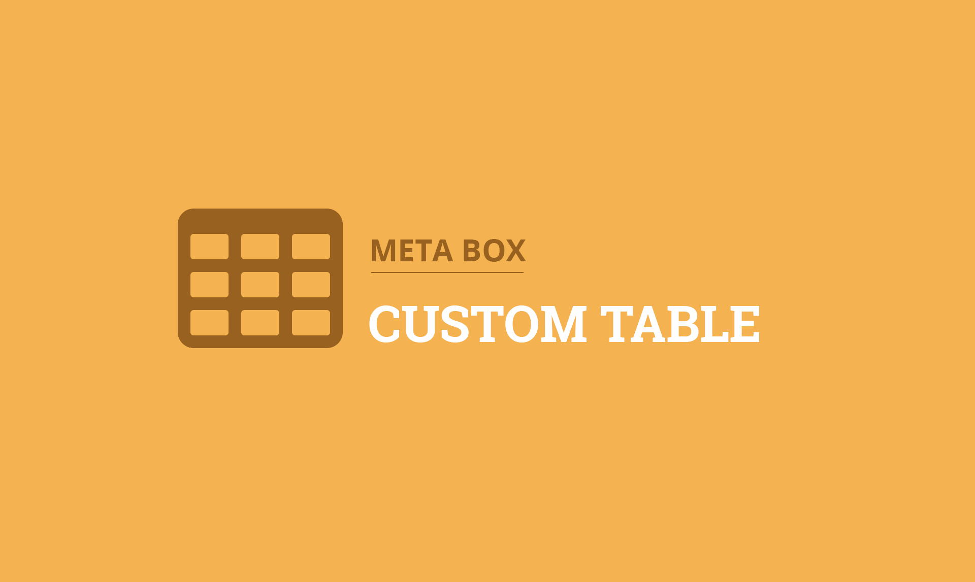 Mb Custom Table Save Wordpress Custom Fields In Custom